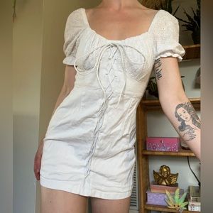 For Love And Lemons | Dresses | Pointelle And White Denim Cottage Core ...